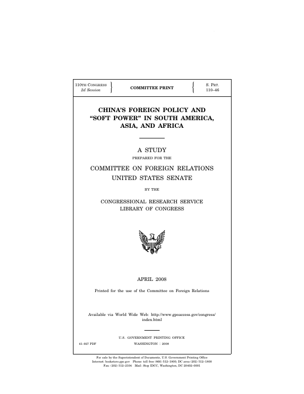 China's Foreign Policy and "Soft Power" in South America, Asia, and ...